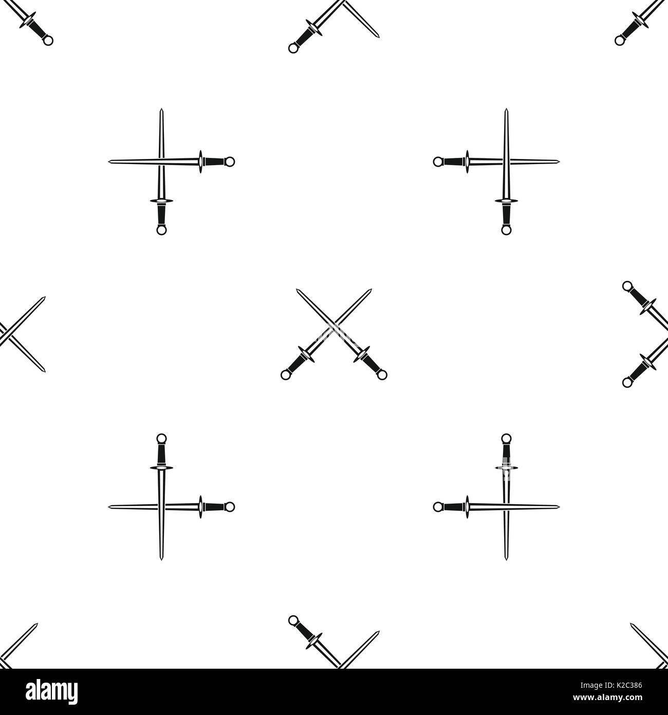 Swords pattern seamless black Stock Vector Image & Art - Alamy