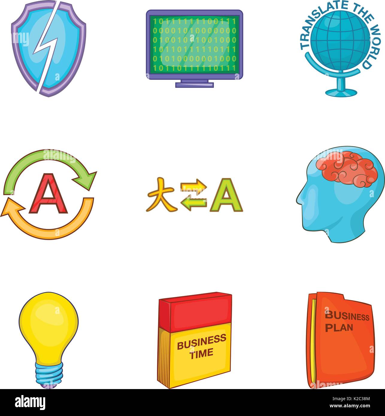 Exchange of money icons set, cartoon style Stock Vector Image & Art - Alamy