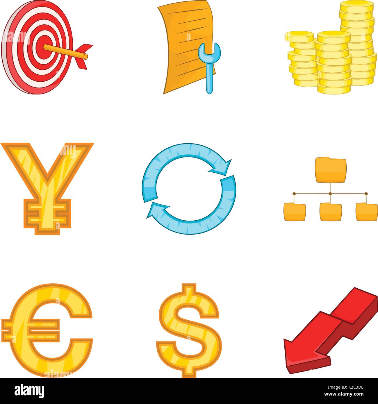 Valuation icons set, cartoon style Stock Vector Image & Art - Alamy