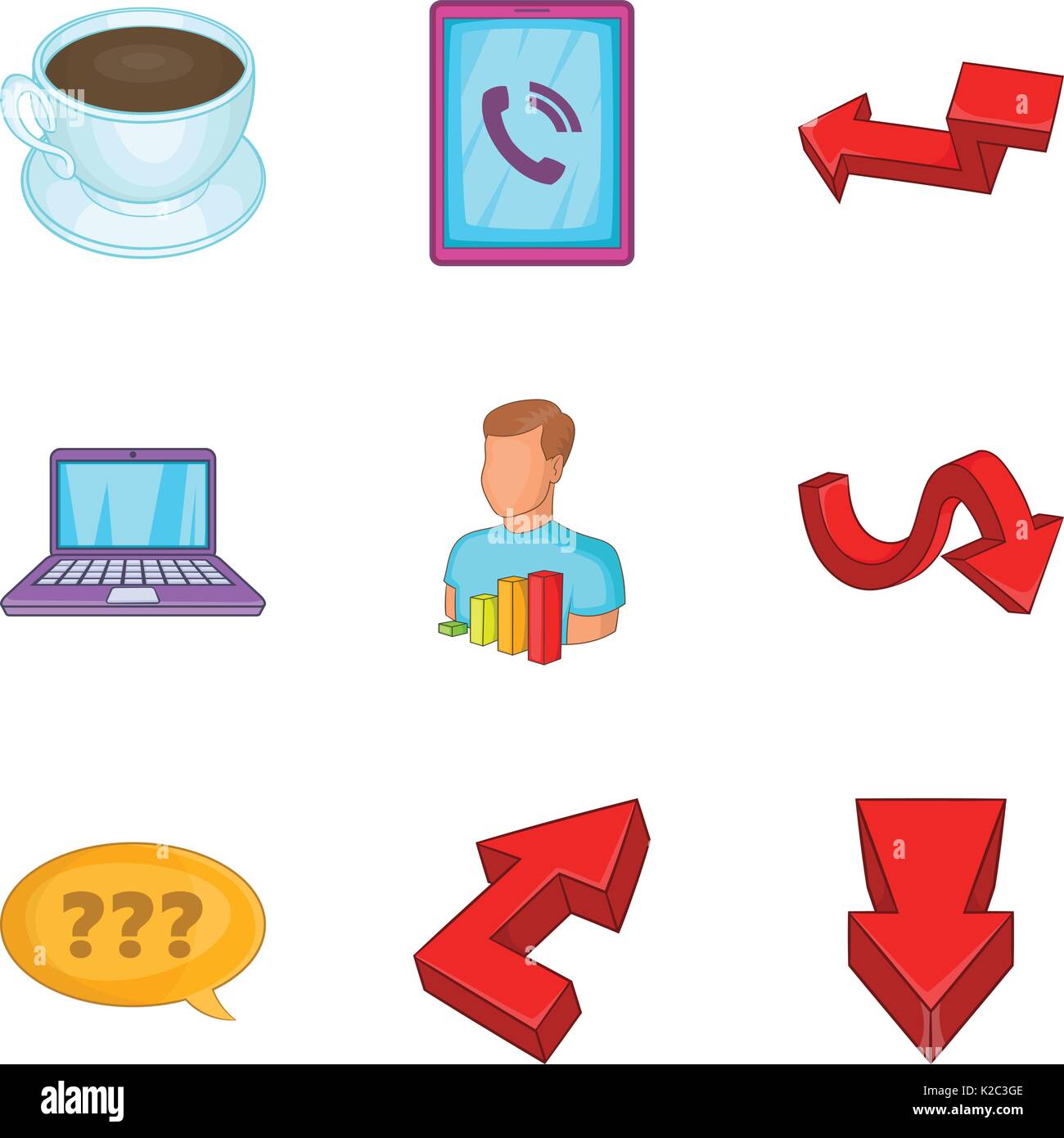 Estimation icons set, cartoon style Stock Vector Image & Art - Alamy
