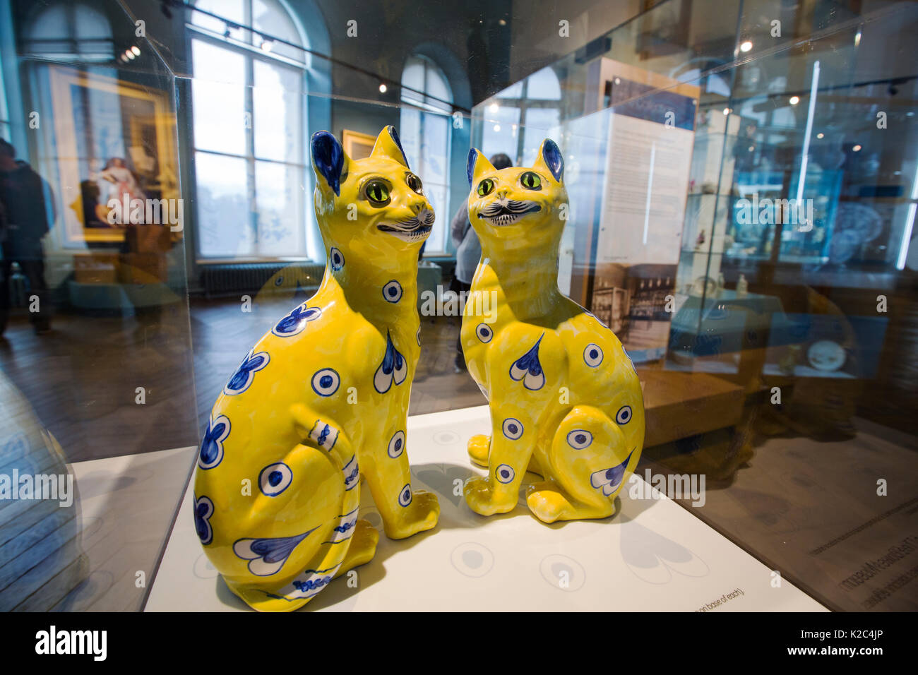 Part of the ceramics collection in the Bowes Museum, Barnard Castle, UK ...