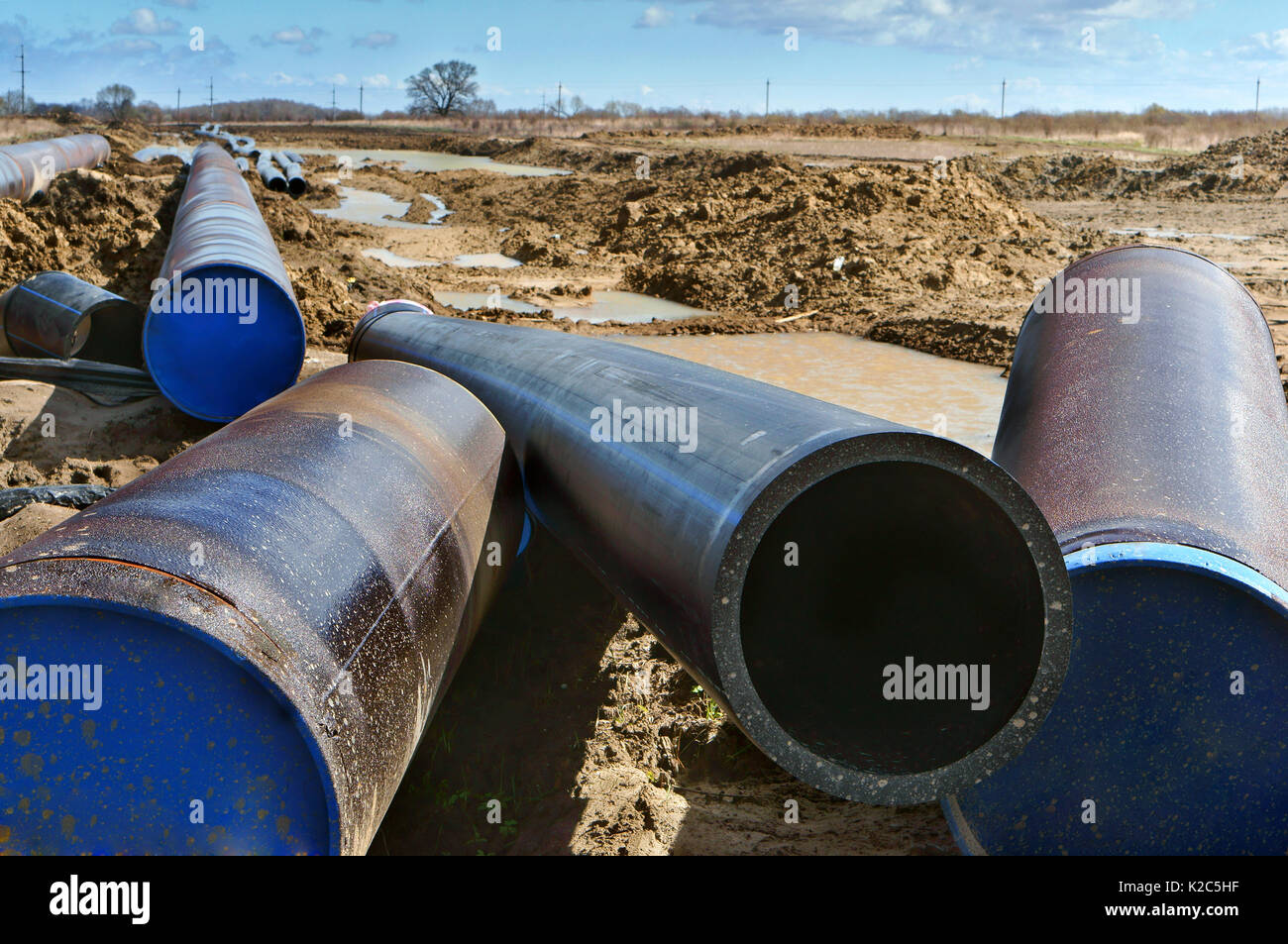 gas pipe, pipeline construction, gas supply Stock Photo - Alamy