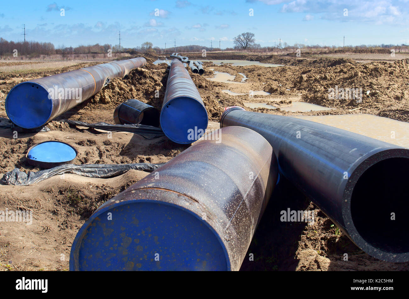 gas pipe, pipeline construction, gas supply Stock Photo - Alamy