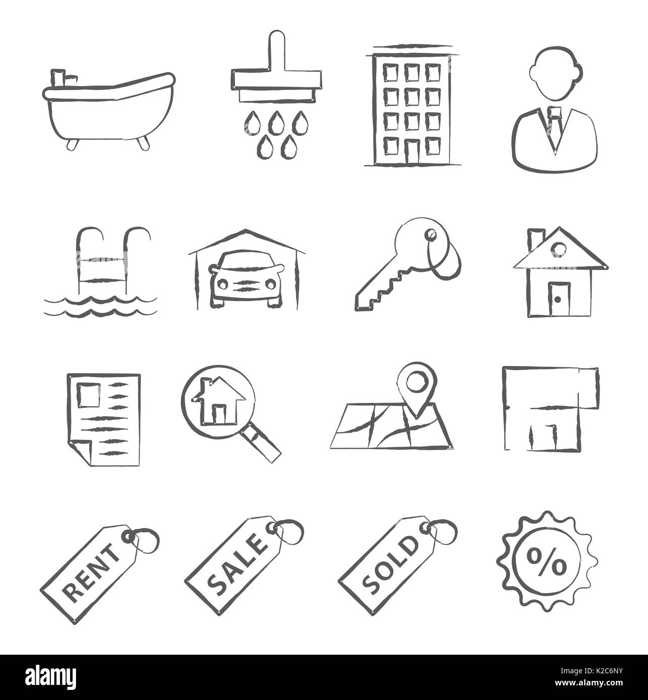 Doodle house Stock Vector Images - Alamy