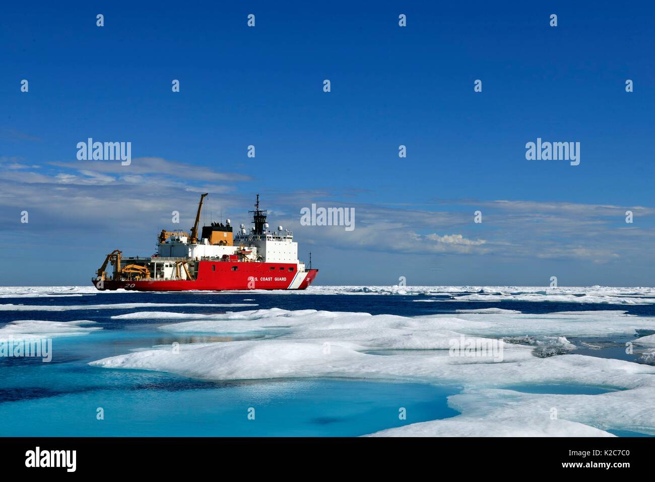 The U.S. Coast Guard Polar-class medium icebreaker cutter USCGC Healy ...