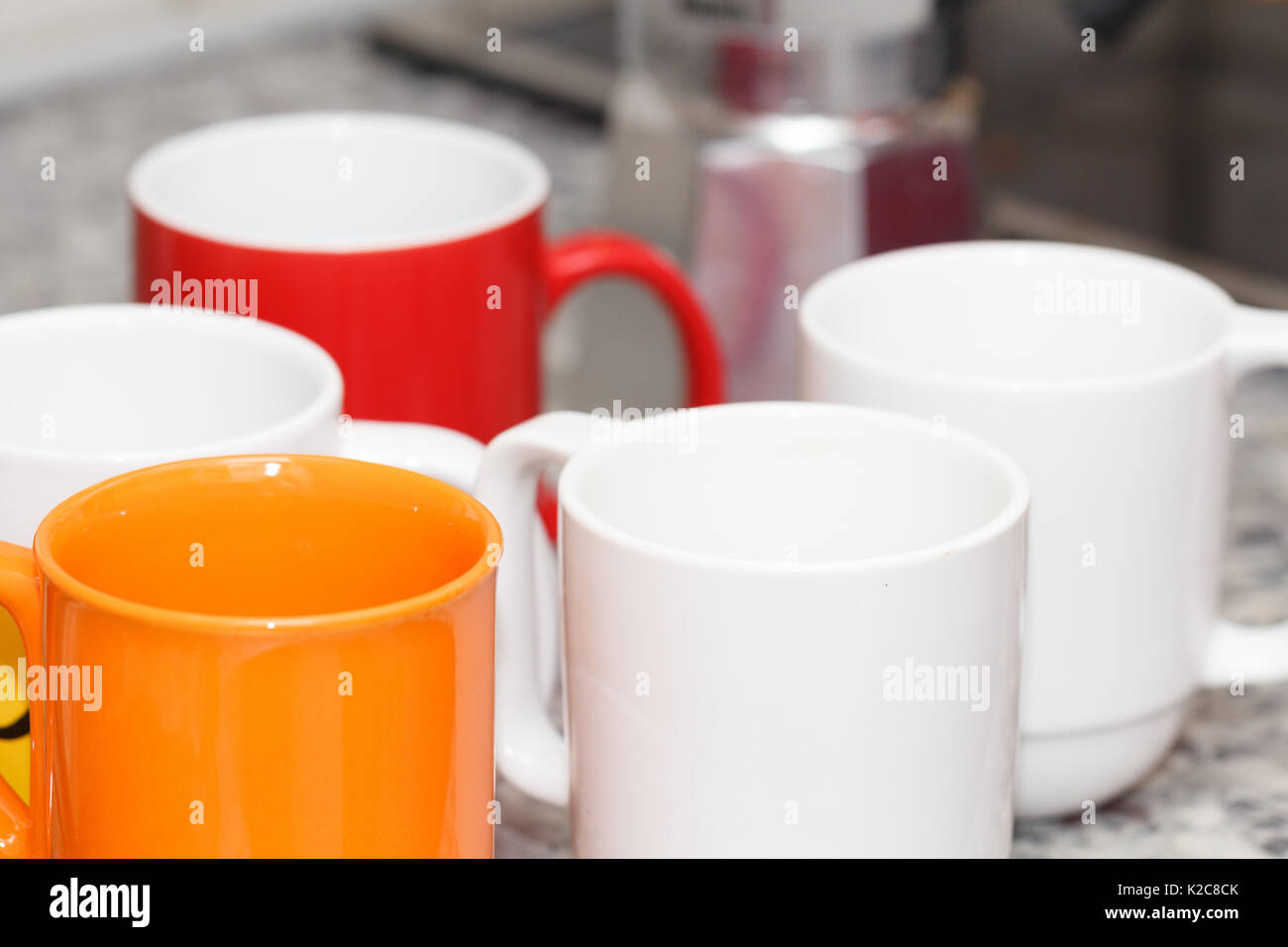 Colored empty cups on hi-res stock photography and images - Alamy
