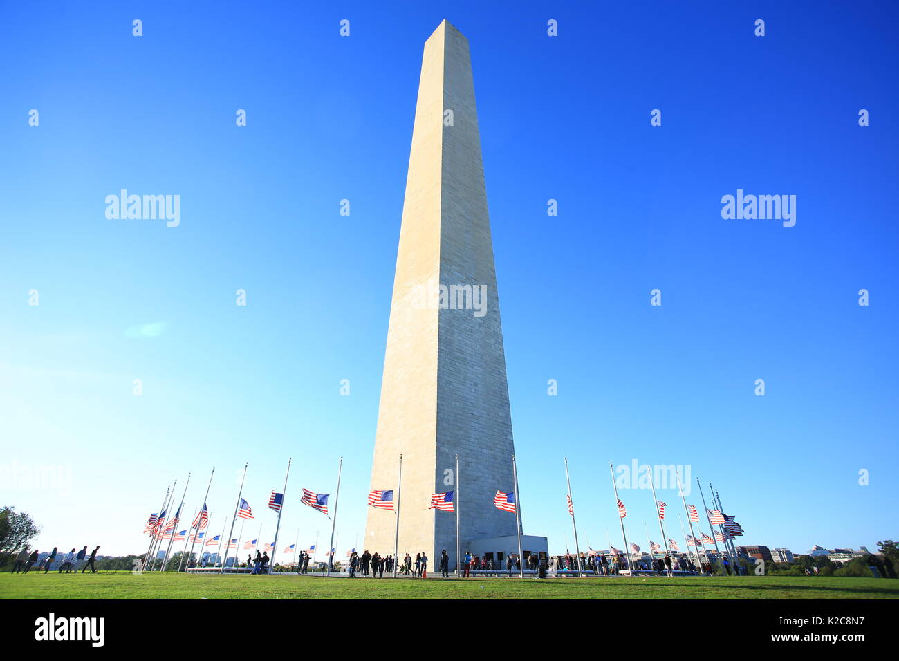 Washington monument flags waving hi-res stock photography and images ...