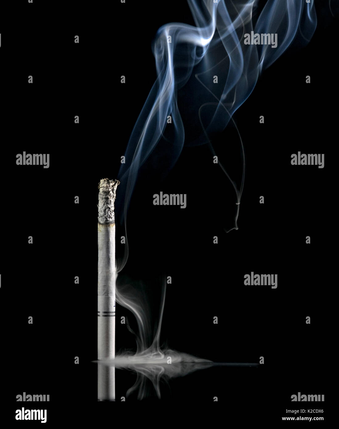 Cigarette Smoke Black Background