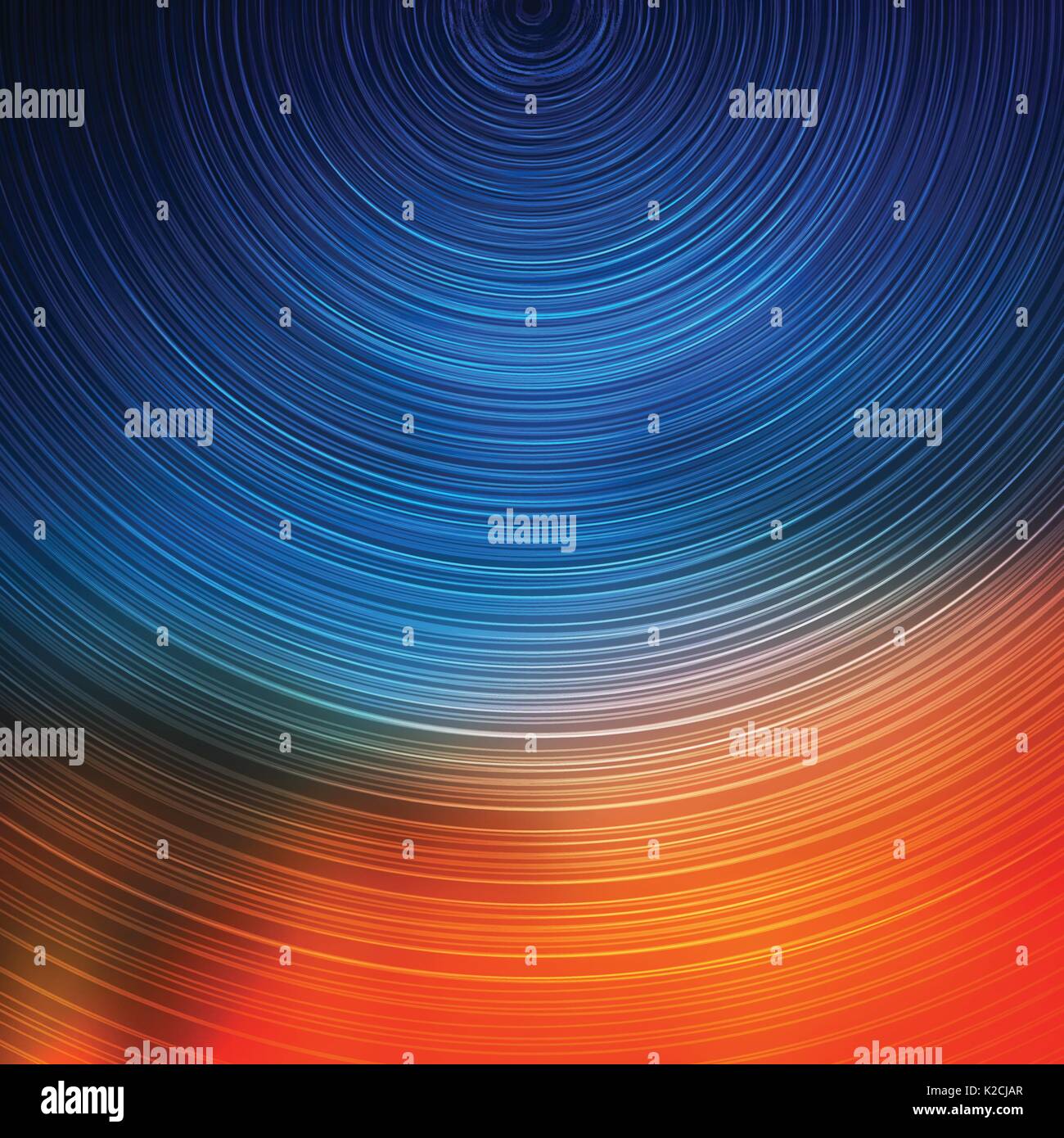 Abstract Colorful Concentric Circles Pattern on Blurred Background ...