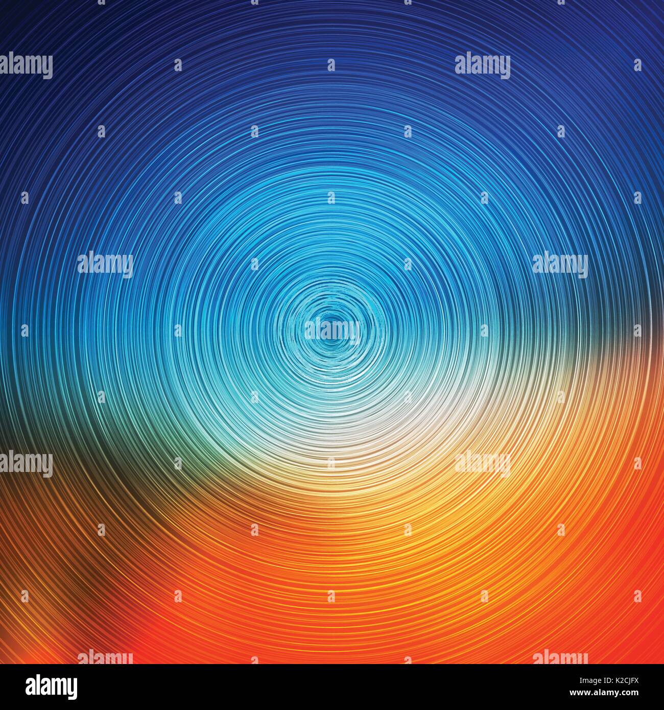 Abstract Colorful Concentric Circles Pattern on Blurred Background ...