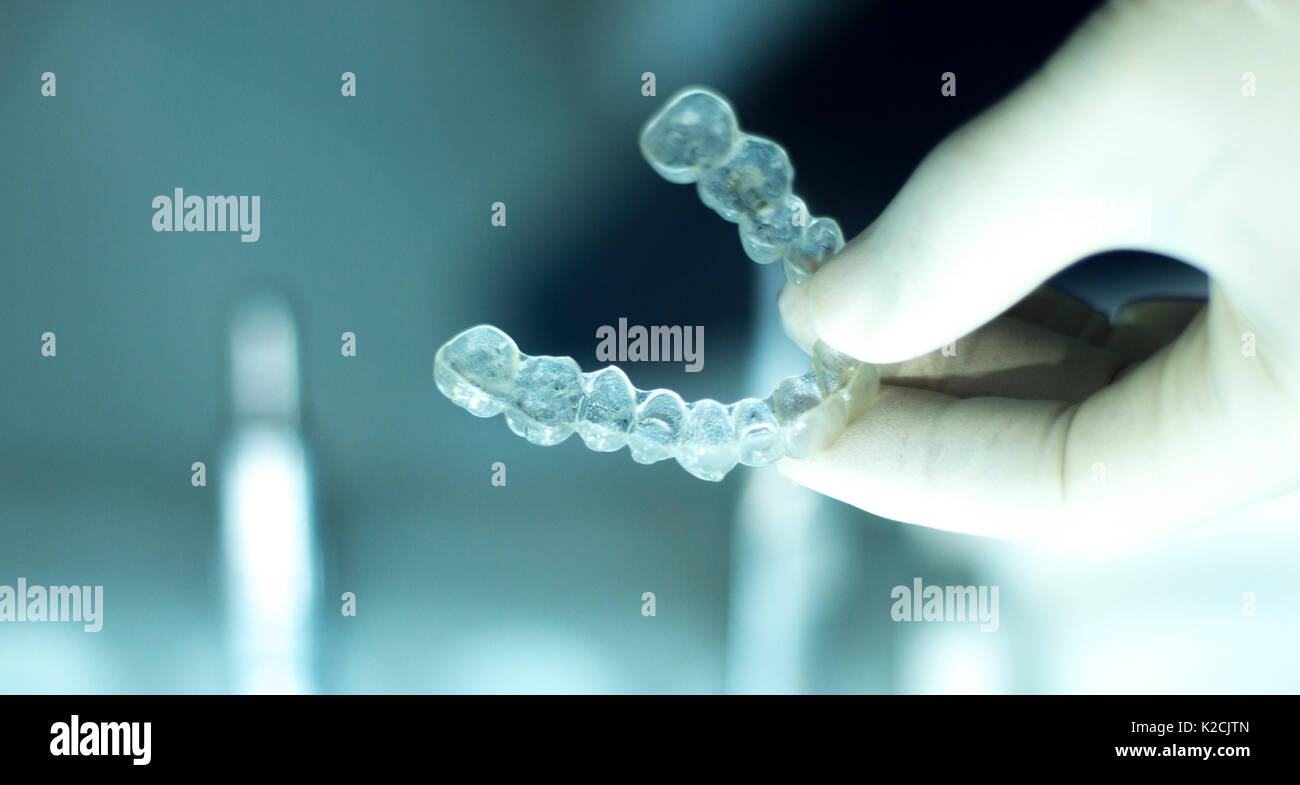 Invisible teeth retainers orthodontic brackets. Plastic modern ...