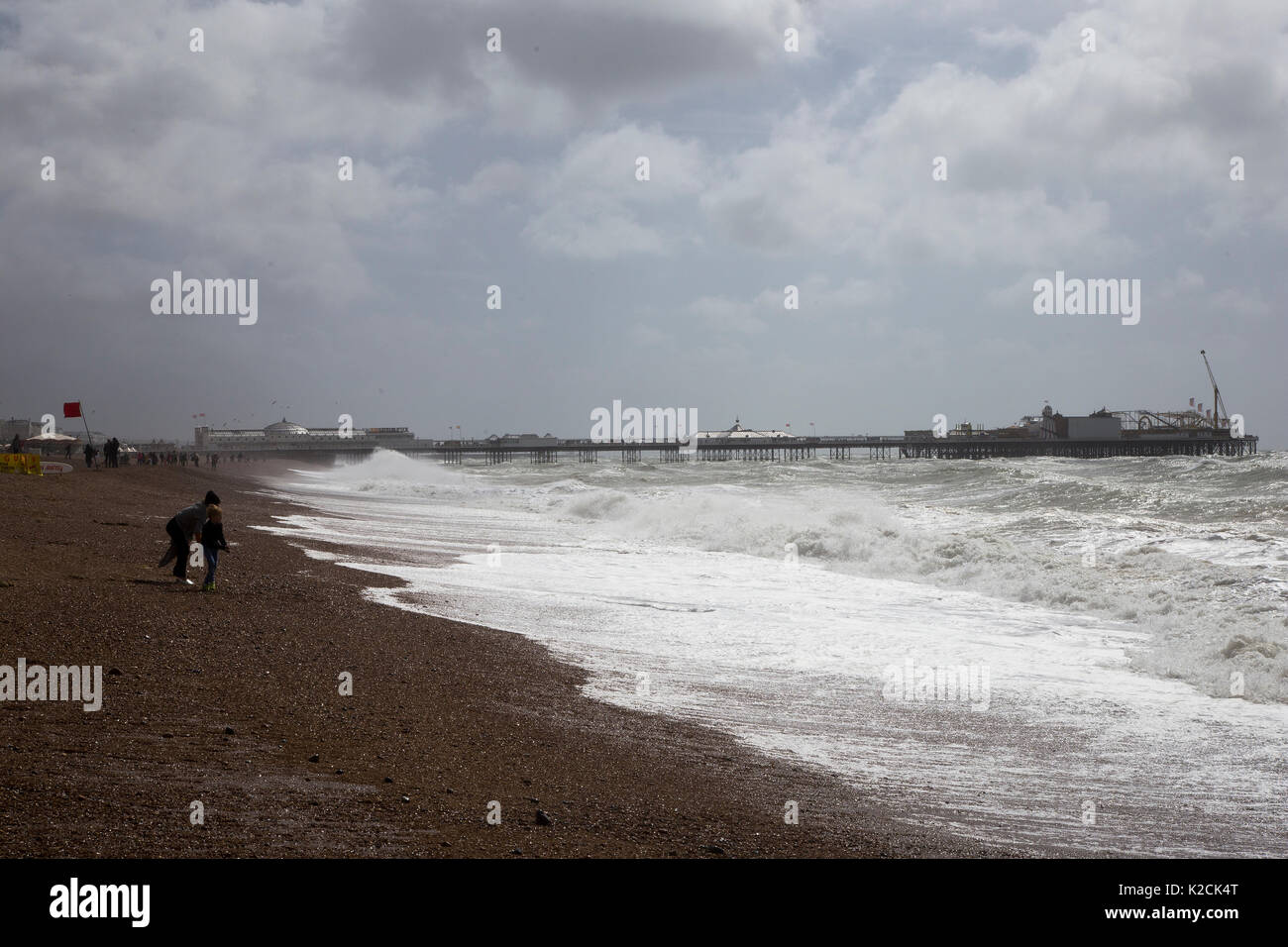 Brighton pier storm hi-res stock photography and images - Alamy