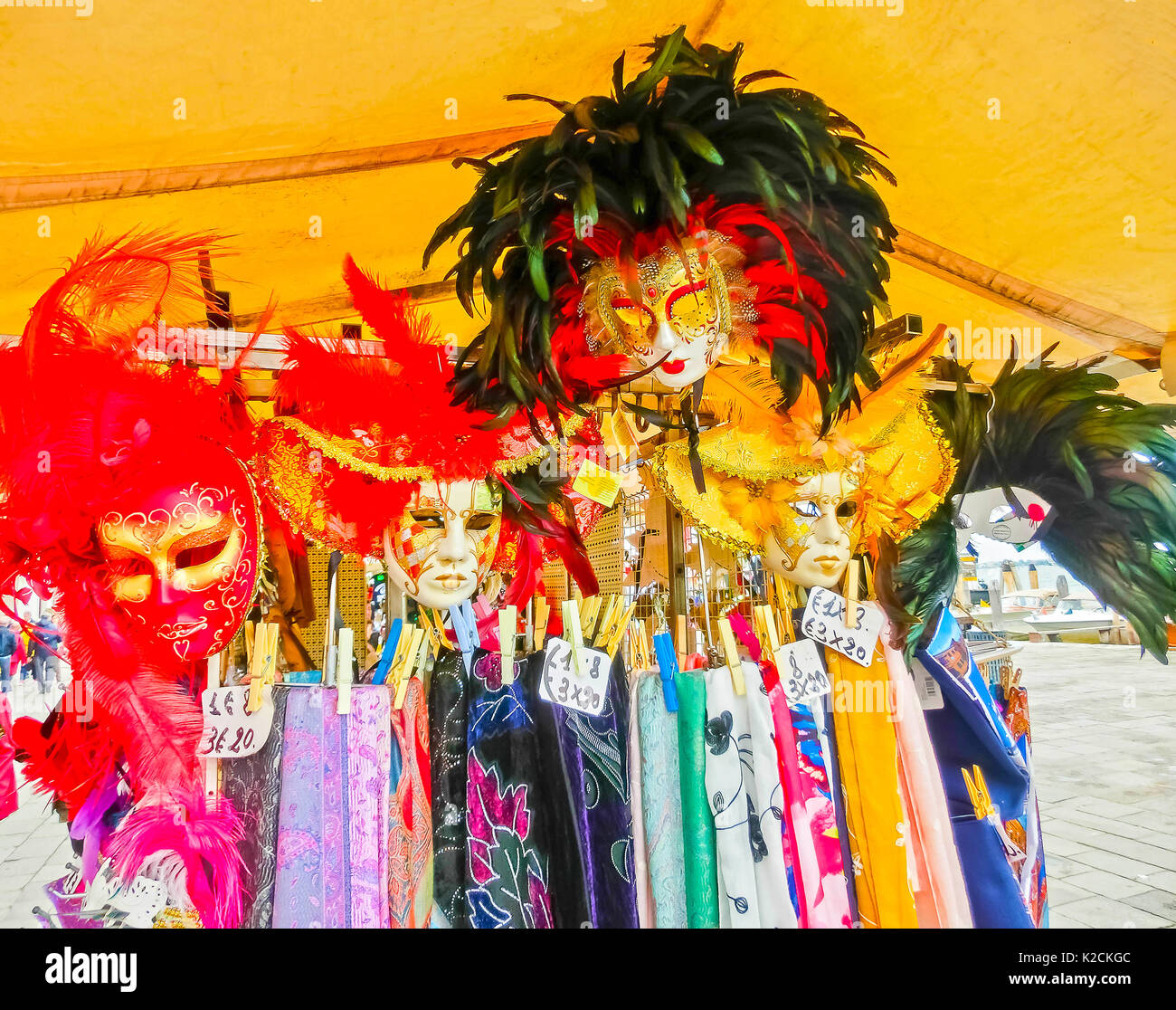 Venice, Italy - May 04, 2017: Vendors stands - profitable and popular ...