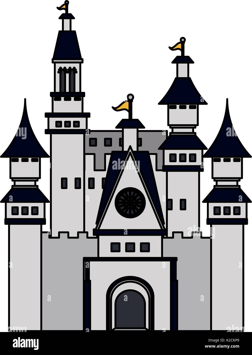 big white castle icon image vector illustration design Stock Vector ...