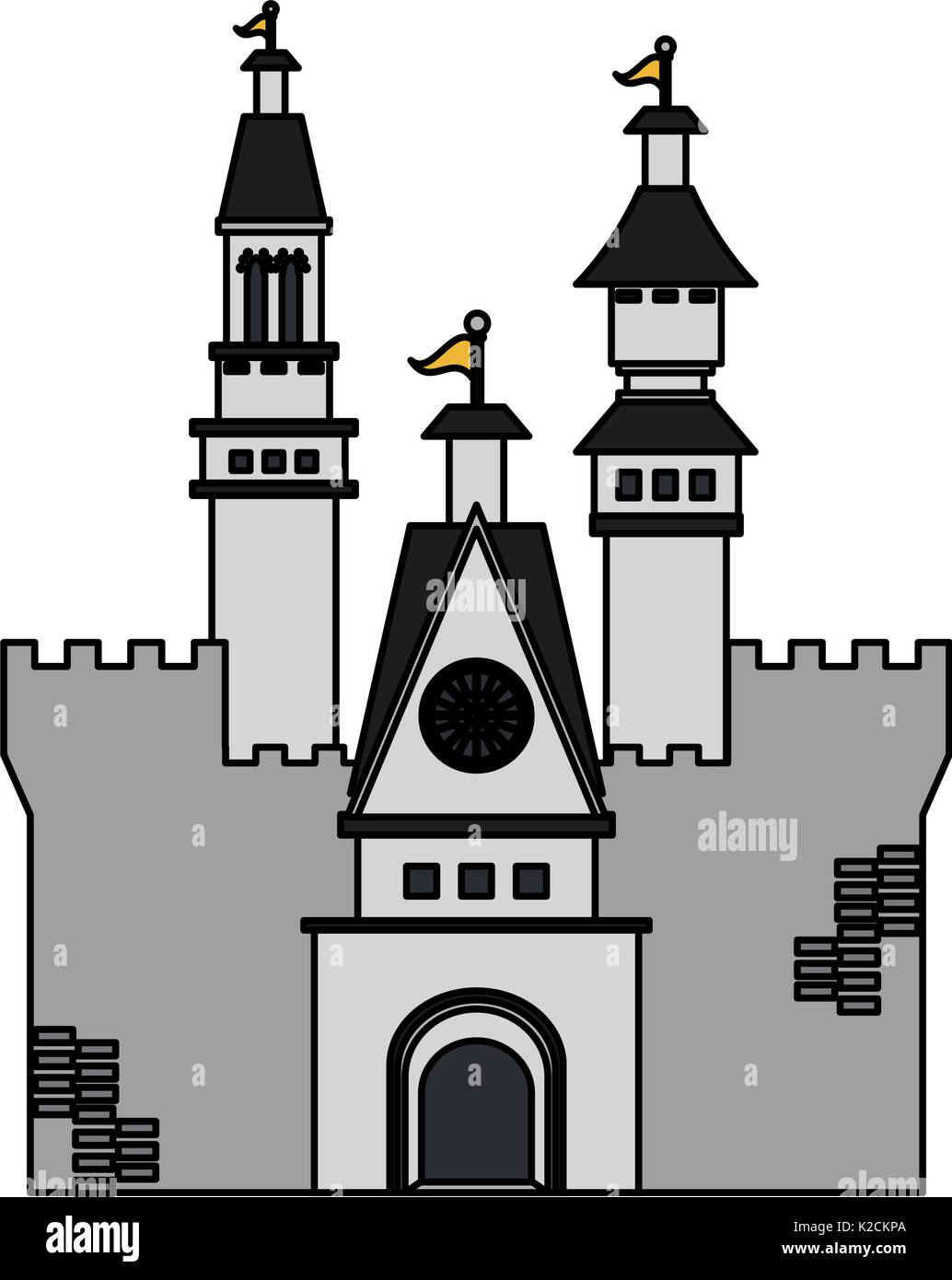 big white castle icon image vector illustration design Stock Vector ...