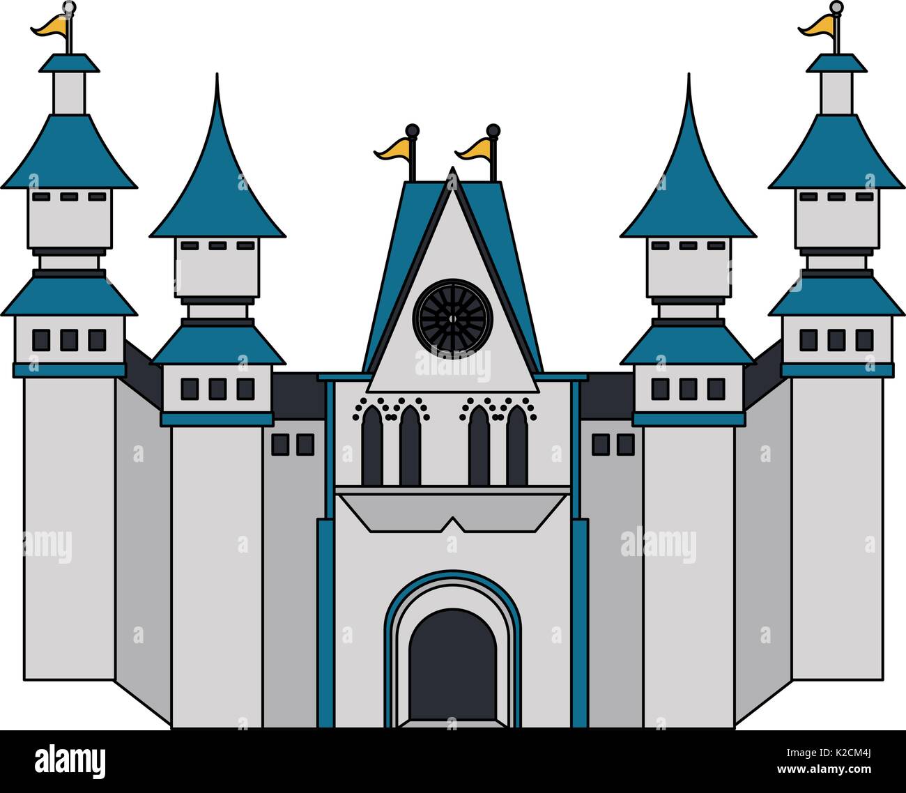 big white castle icon image vector illustration design Stock Vector ...
