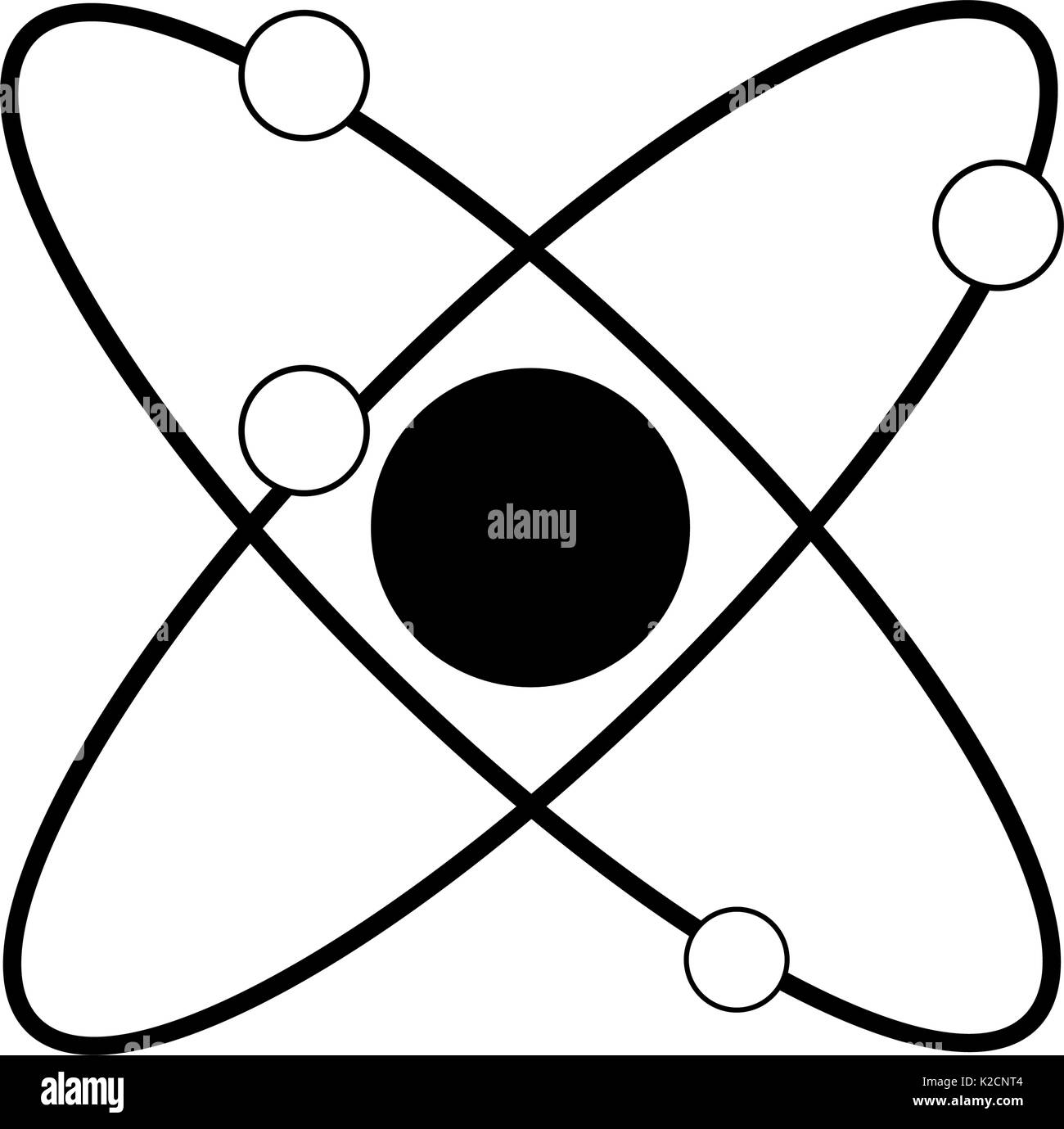 atom representation icon image vector illustration design black and ...