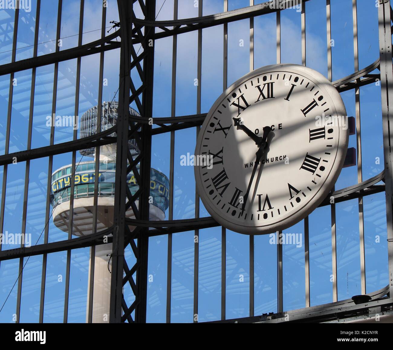 Lime Street Station Clock and Radio City Tower, Liverpool, Merseyside ...