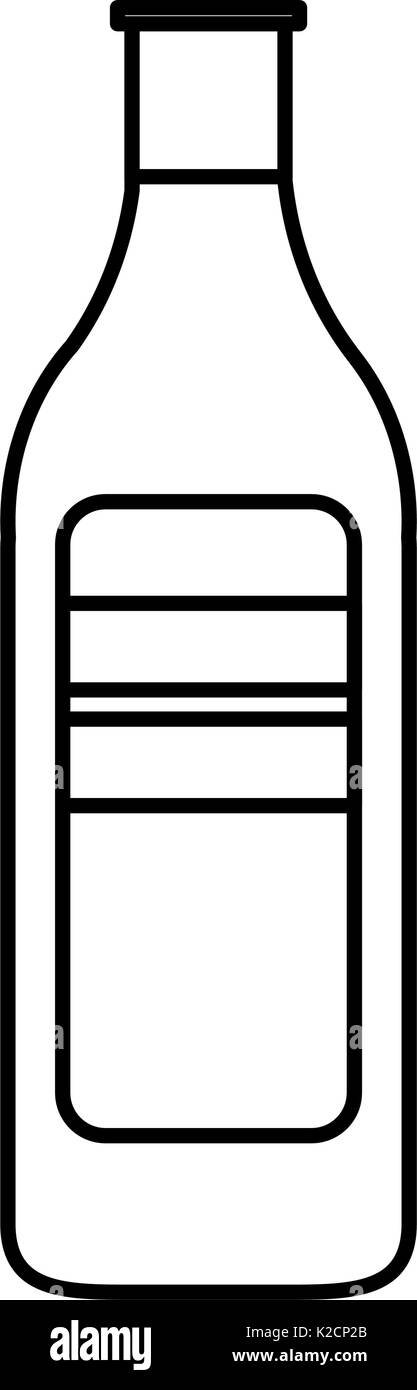 bottle with blank label icon image vector illustration design black ...