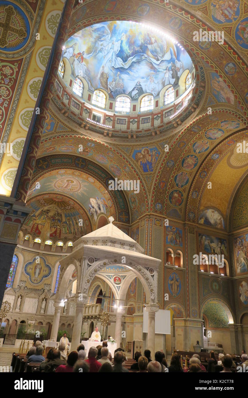 Nice and well decorated interior of church Stock Photo - Alamy