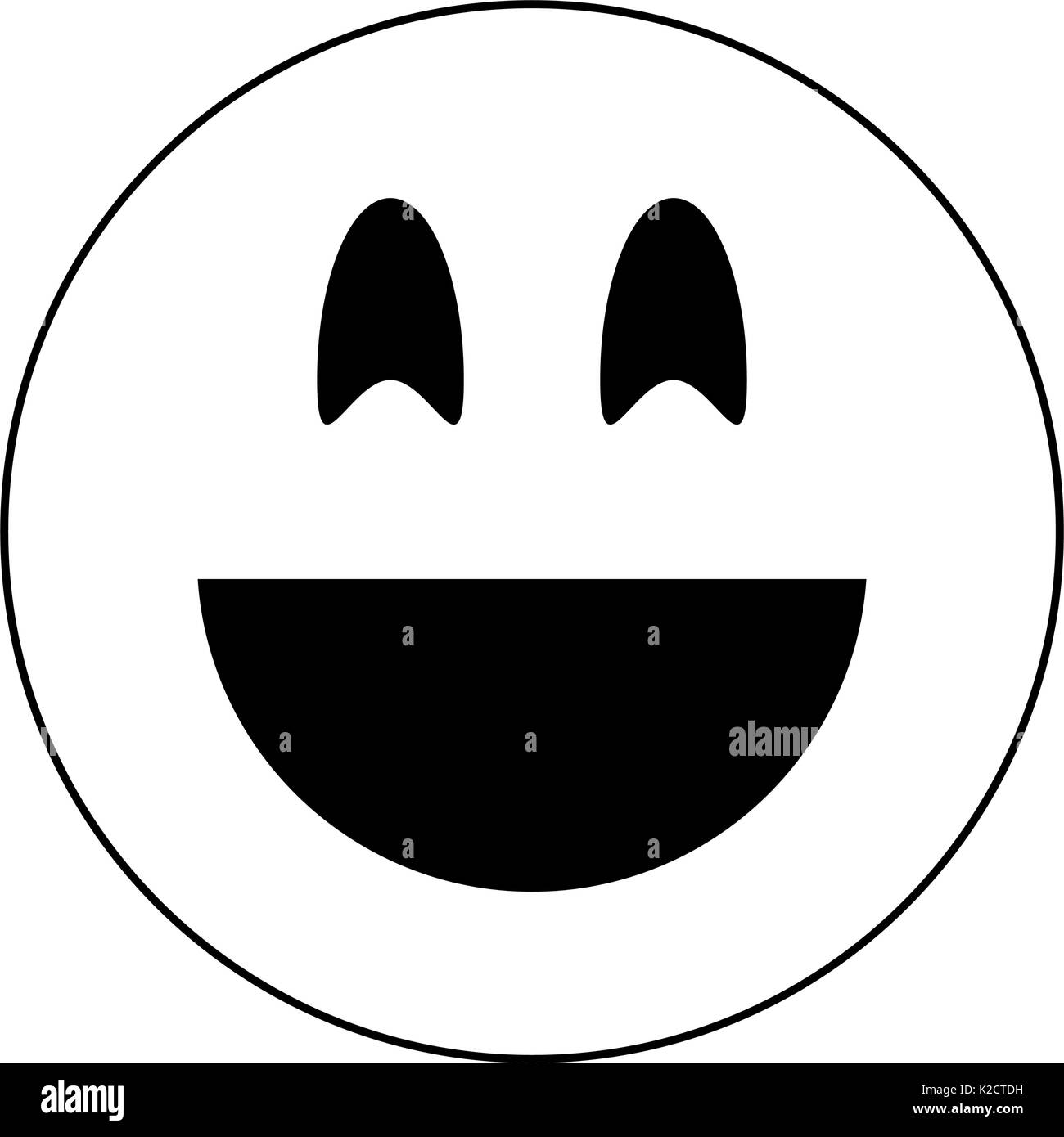 happy grin emoji instant messaging icon image Stock Vector Image & Art ...