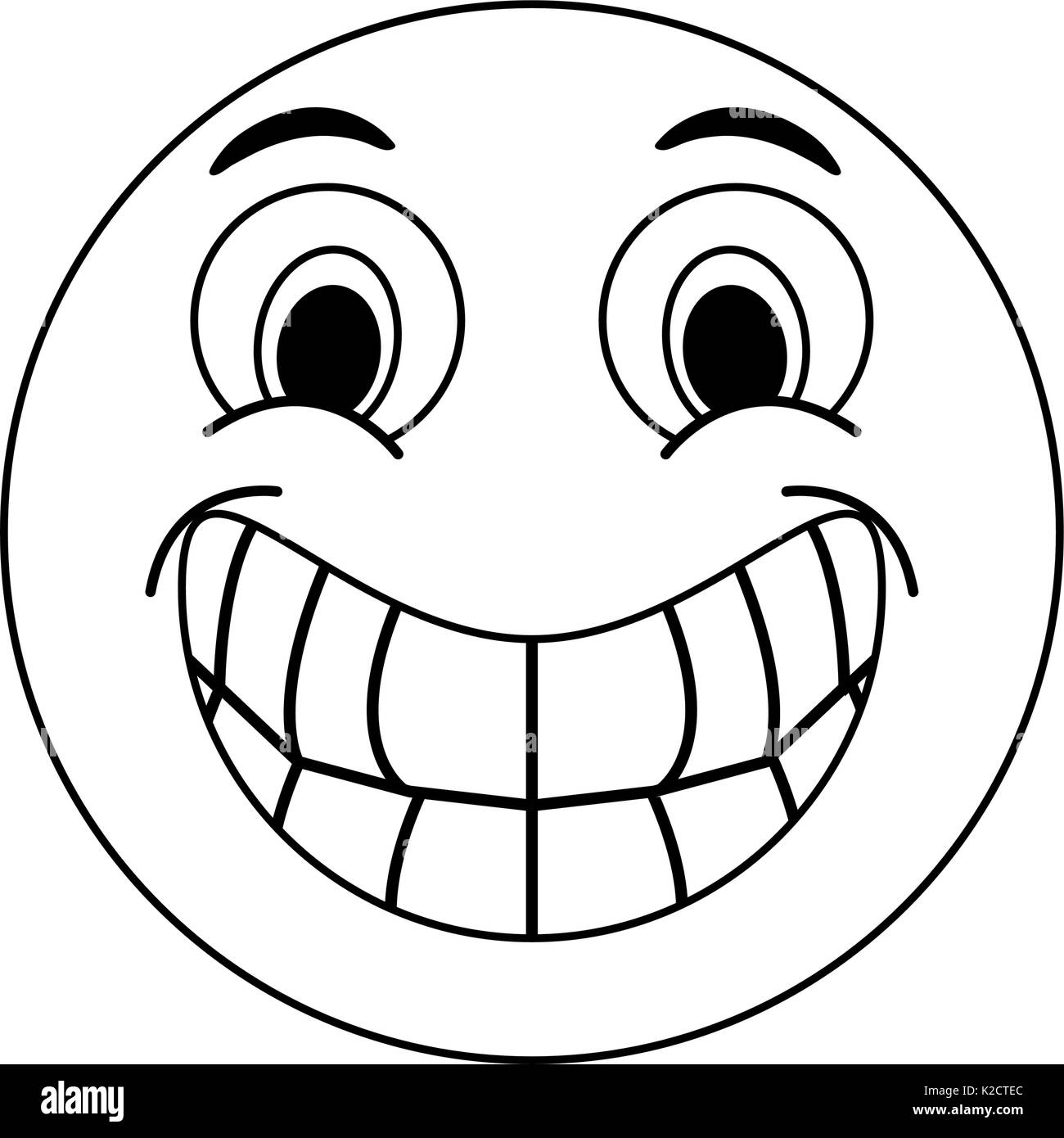 happy grin emoji instant messaging icon image Stock Vector Image & Art ...