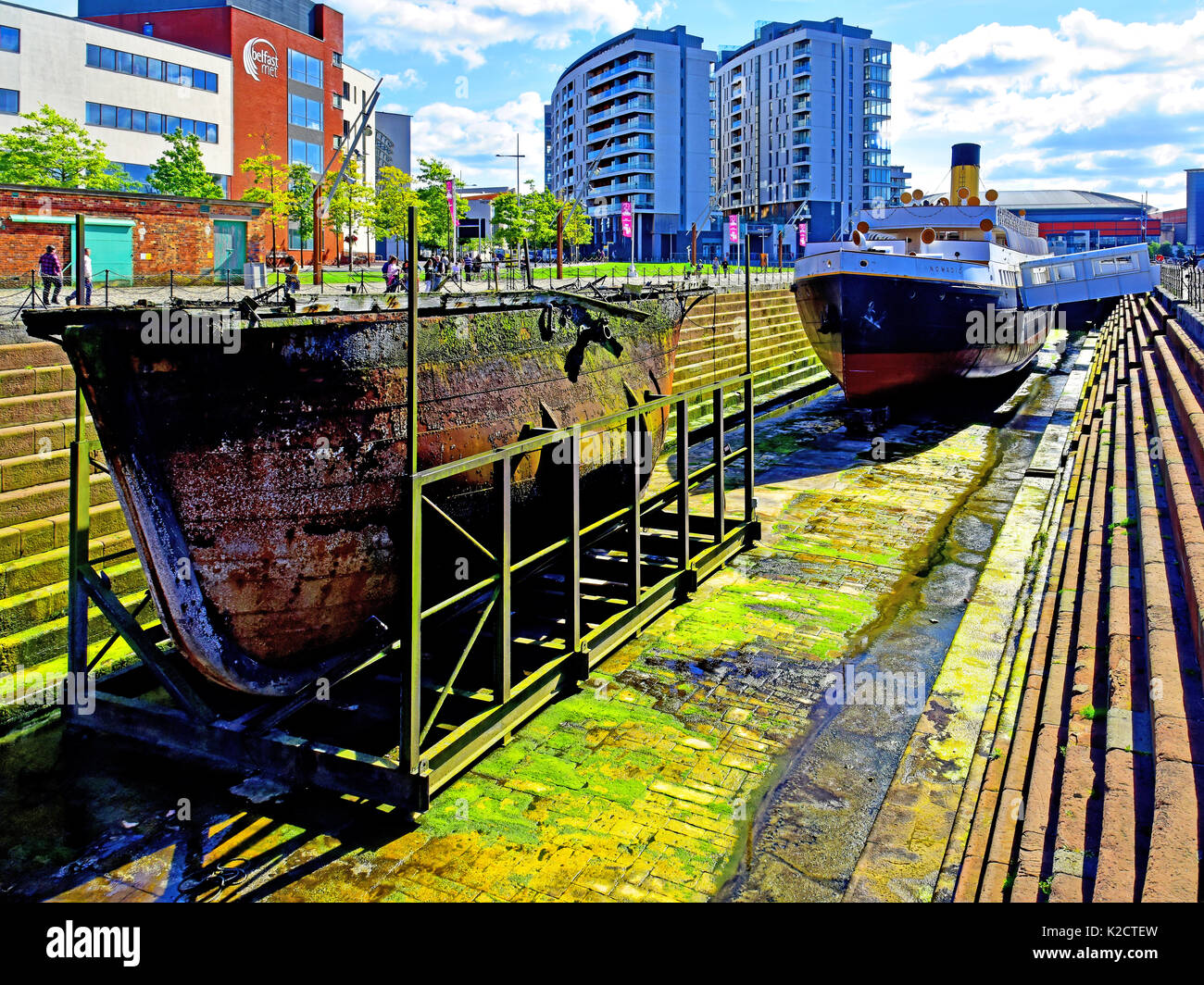 Belfast Northern Ireland Titanic Museum Hamilton dock Caisson and ...
