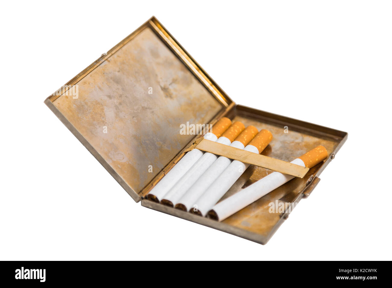 Old cigarettes metal box hi-res stock photography and images - Alamy