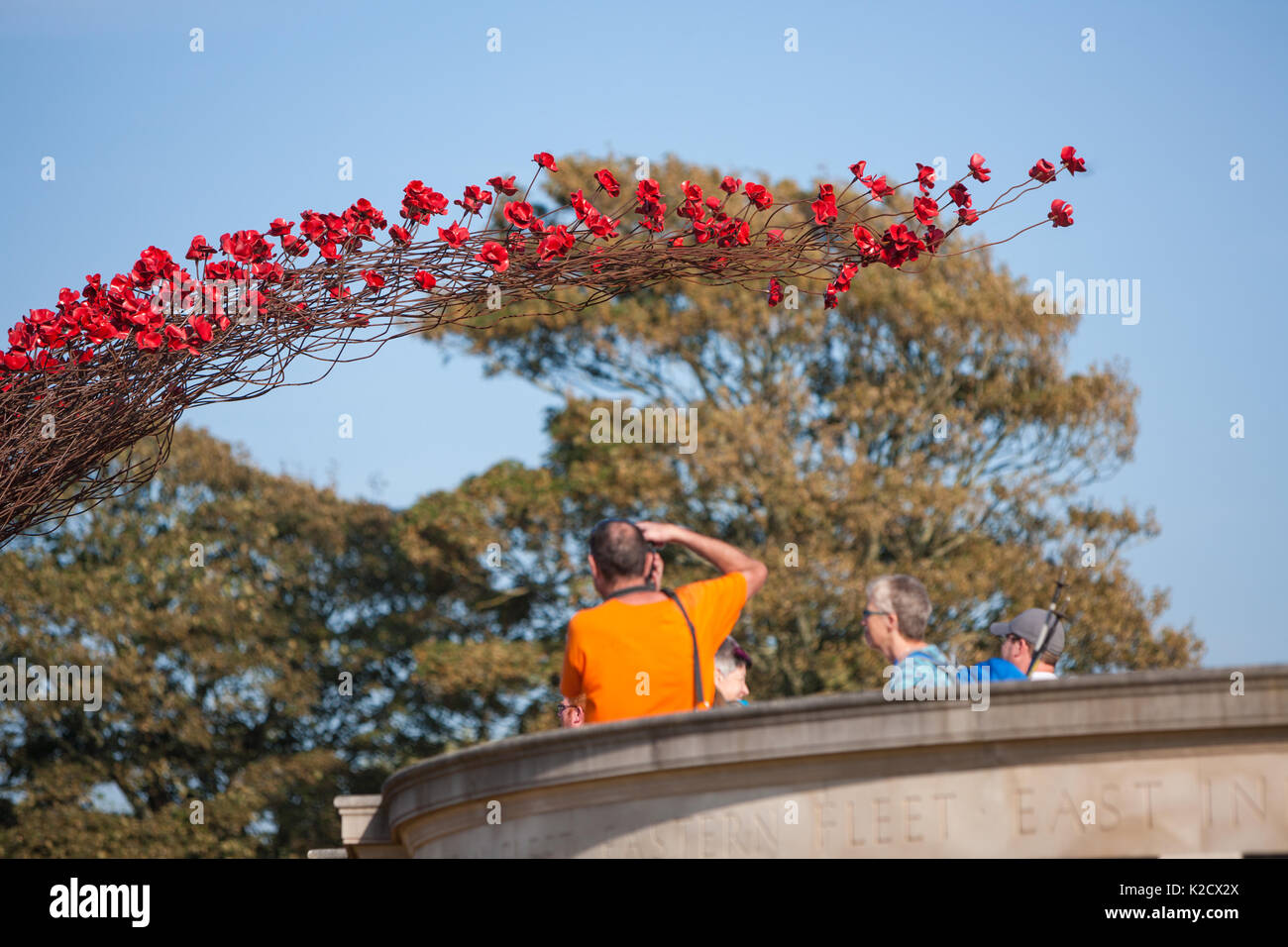 Poppies Wave art installation at Plymouth Naval Memorial. By Paul ...