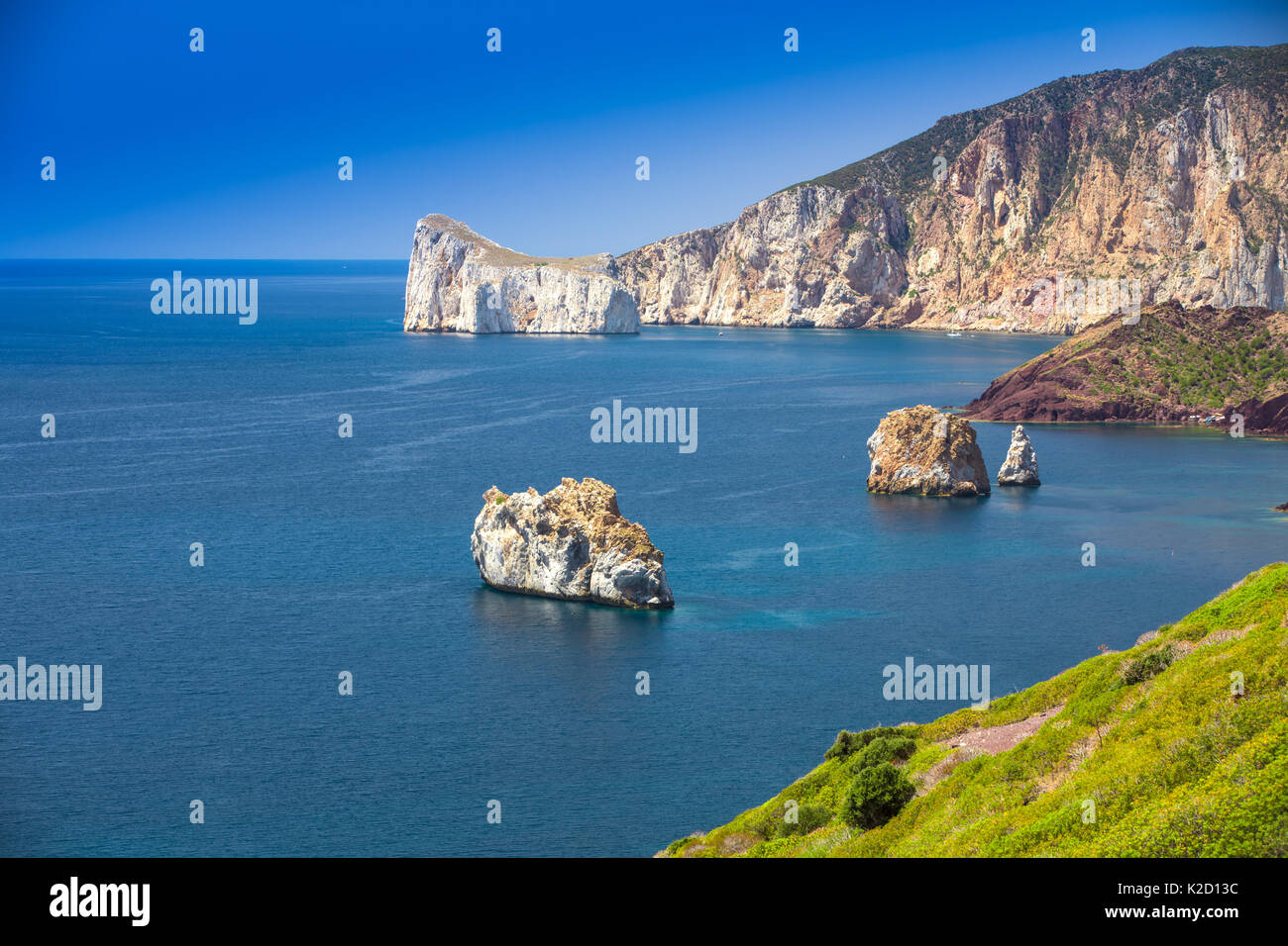 Spaggia di Masua beach and Pan di Zucchero, Costa Verde, Sardinia ...