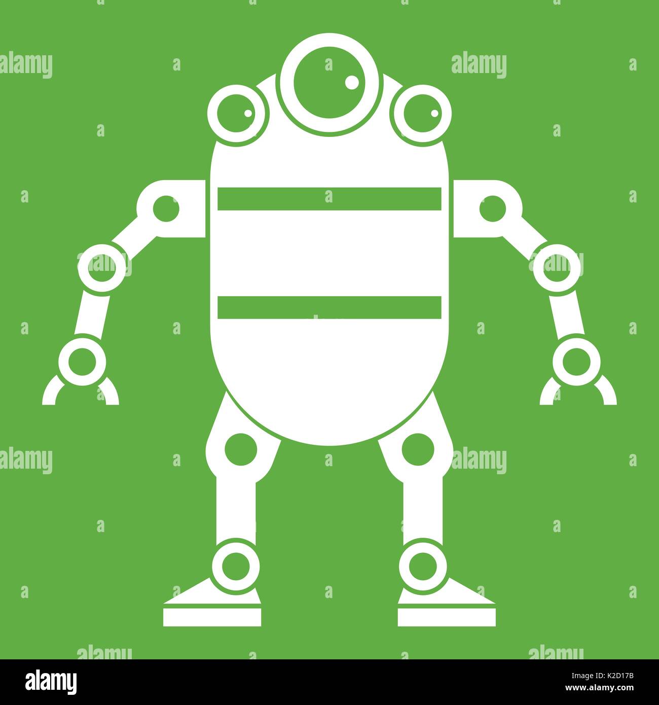 Robot icon green Stock Vector Image & Art - Alamy