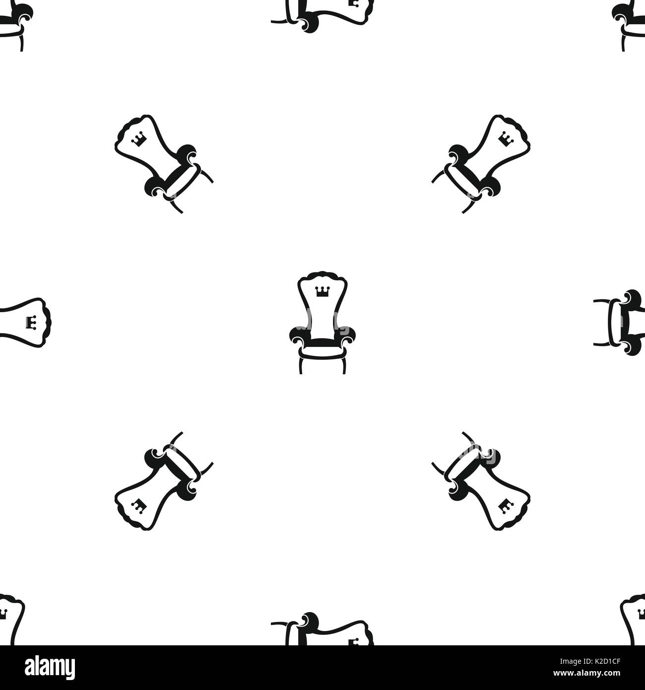 King throne chair pattern seamless black Stock Vector Image & Art - Alamy