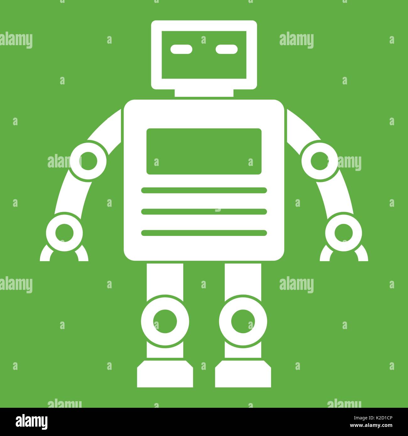 Robot icon green Stock Vector Image & Art - Alamy