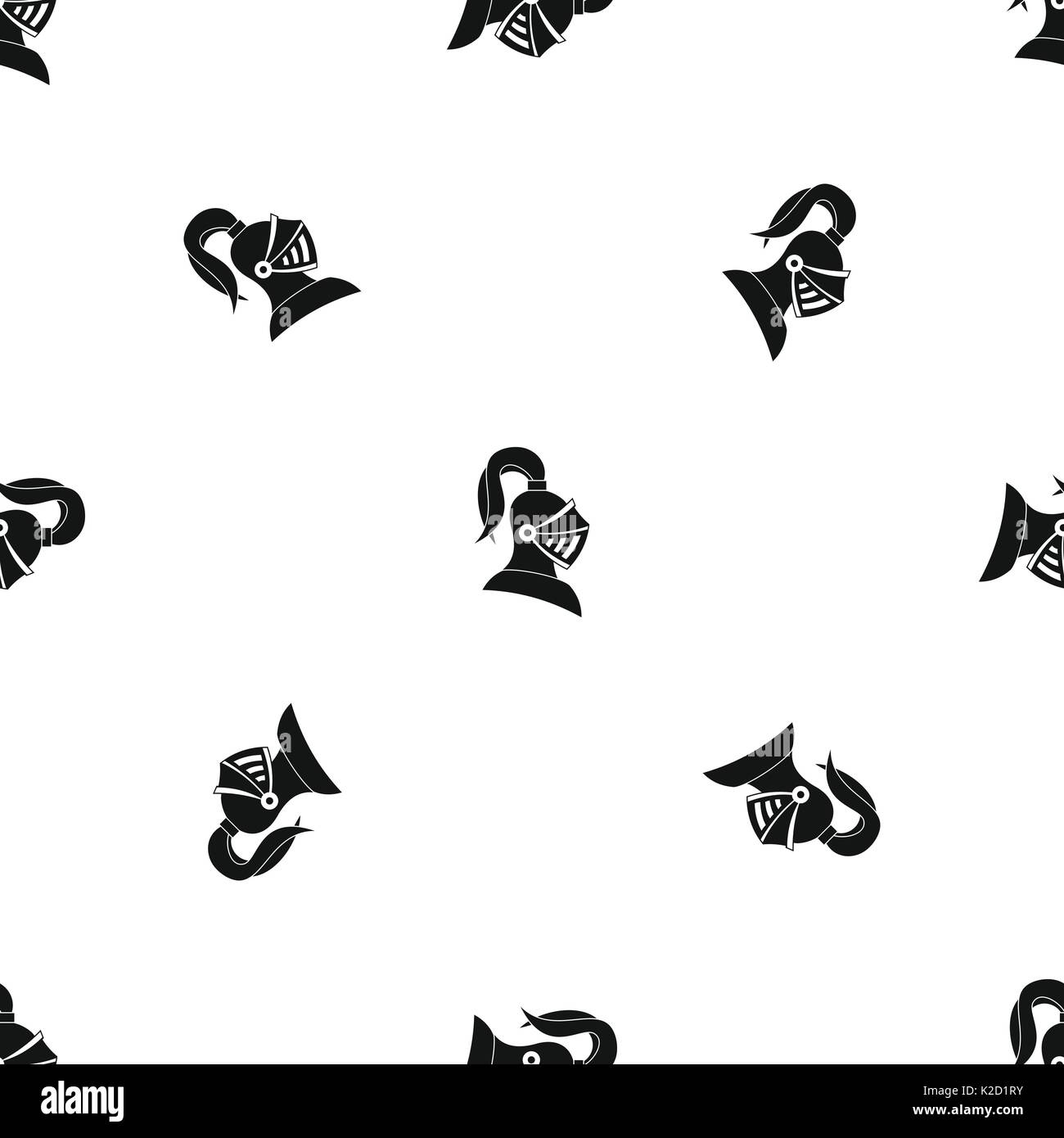 Medieval helmet pattern seamless black Stock Vector Image & Art - Alamy