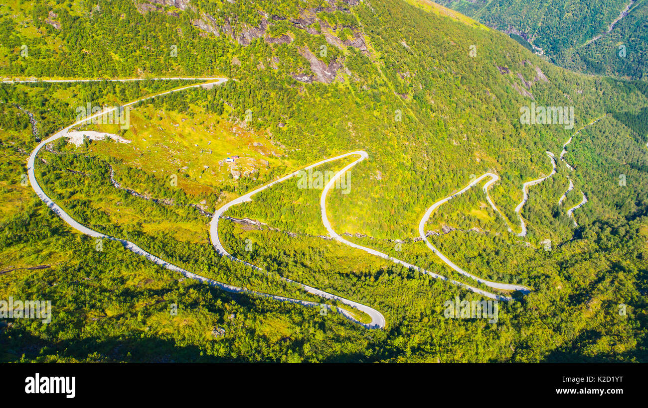 Mountain road. Gaular, Norway Stock Photo - Alamy