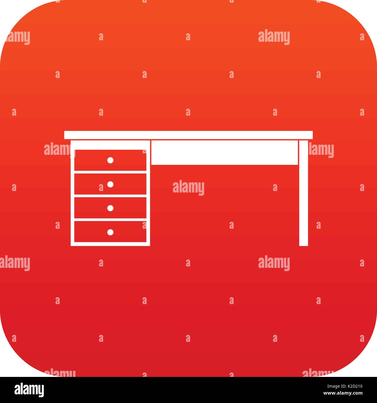 Wooden office desk icon digital red Stock Vector Image & Art - Alamy