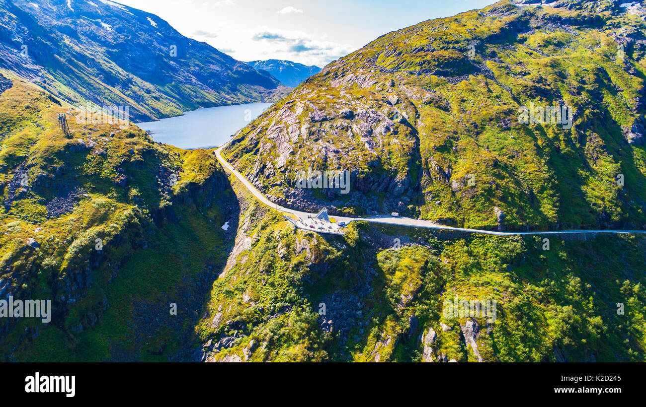 Gaularfjell viewpoint. Gaular, Norway Stock Photo - Alamy