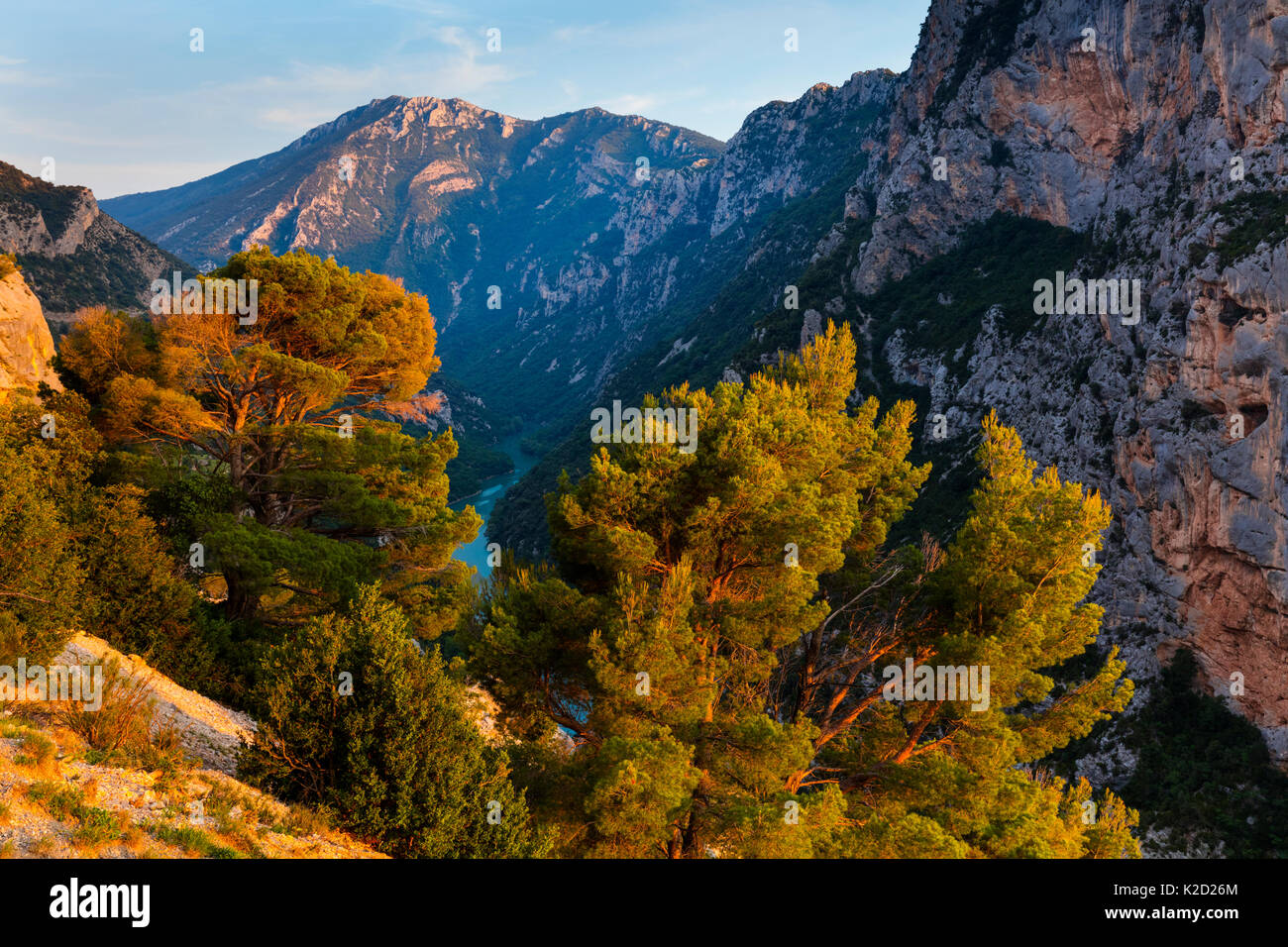Landscape of Gorges du Verdon Natural Park, Alpes Haute Provence ...