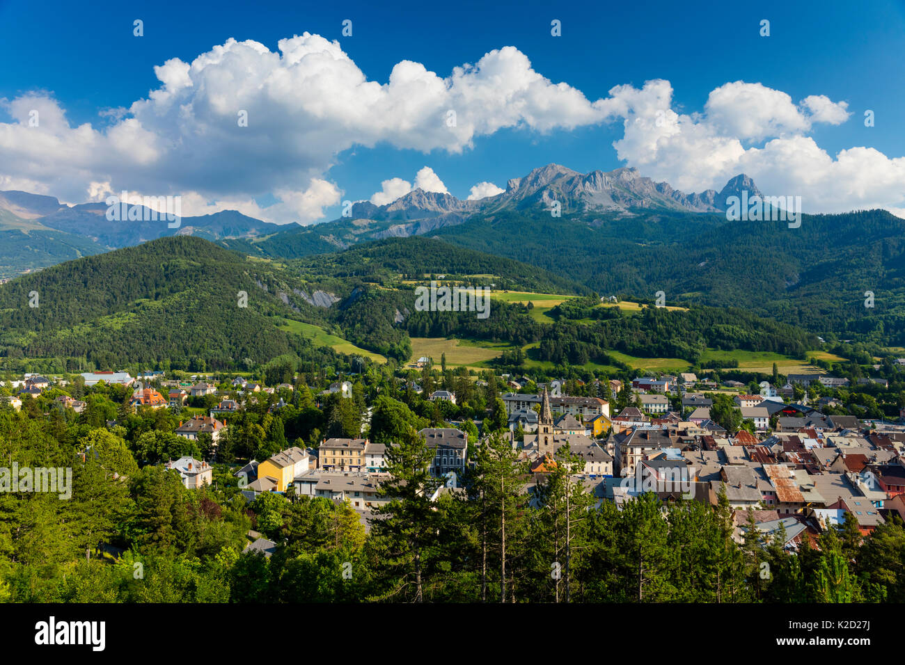 Barcelonnette Town, Ubaye Valley / Vallee de l'Ubaye, Alpes Haute ...