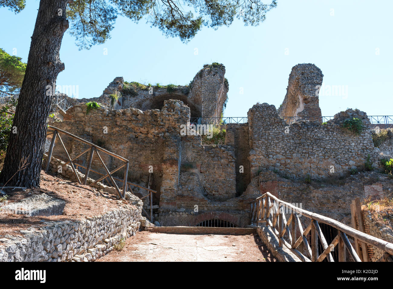 villa jovis a roman palace built by emperor tiberius in AD27 on nthe ...