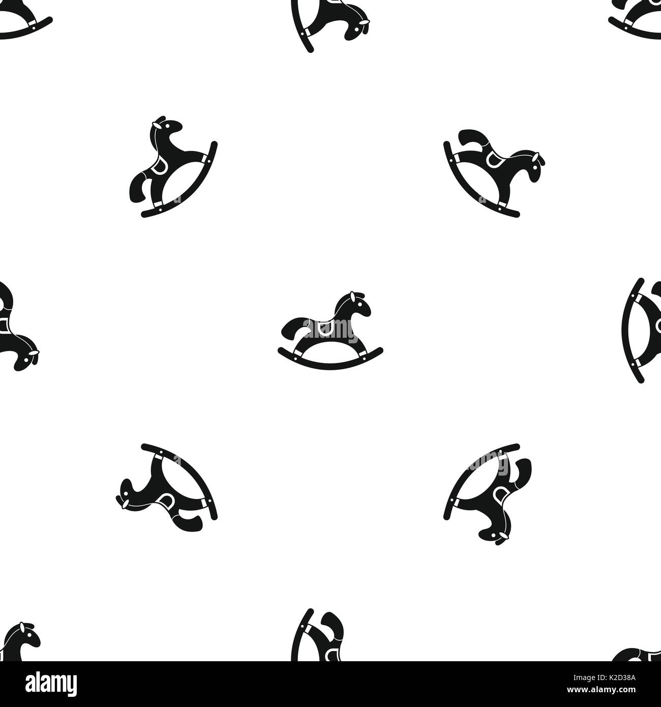 Rocking horse pattern seamless black Stock Vector Image & Art - Alamy