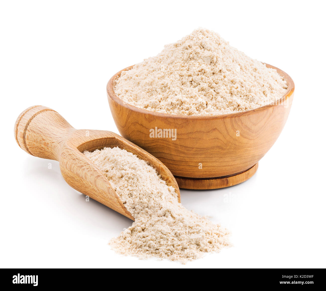 Whole grain buckwheat flour isolated on white Stock Photo - Alamy