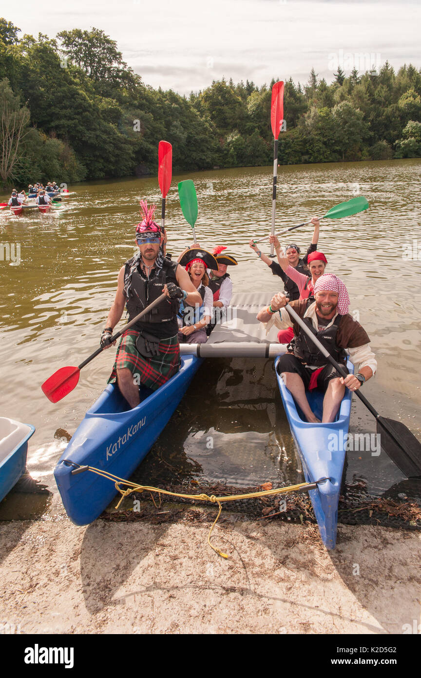 Fancy Dress Boat Race at Ragley Hall Lake at Camper Calling Festival ...