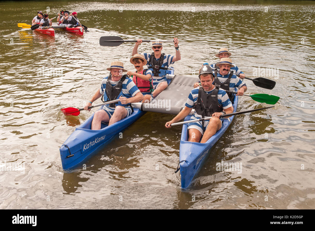 Fancy Dress Boat Race at Ragley Hall Lake at Camper Calling Festival ...