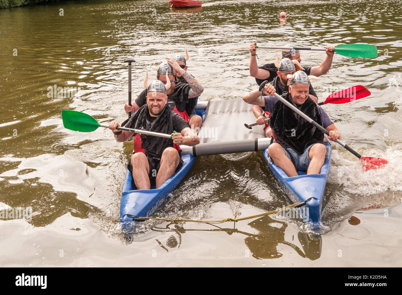 Fancy Dress Boat Race at Ragley Hall Lake at Camper Calling Festival ...