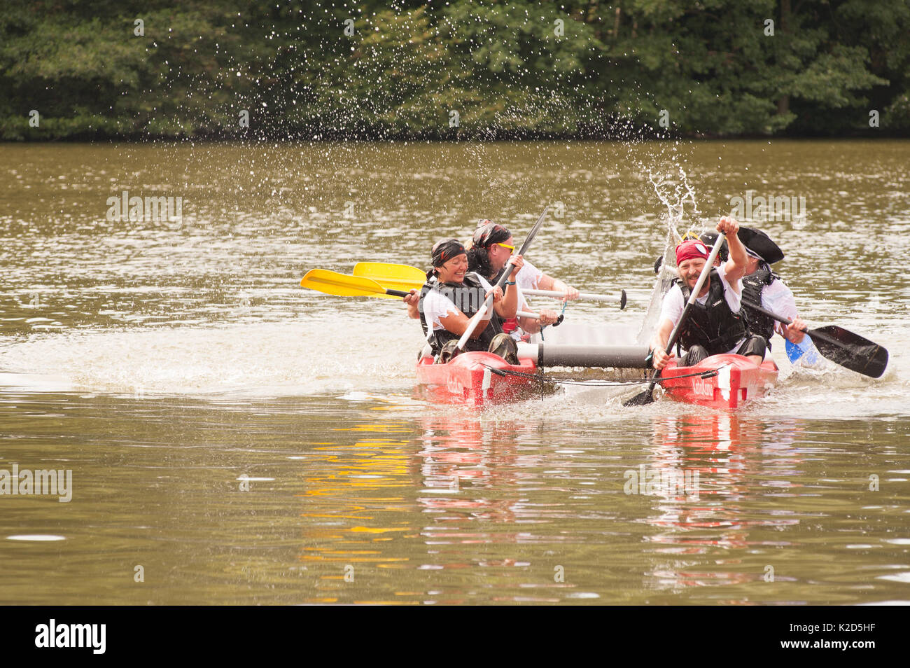 Fancy Dress Boat Race at Ragley Hall Lake at Camper Calling Festival ...