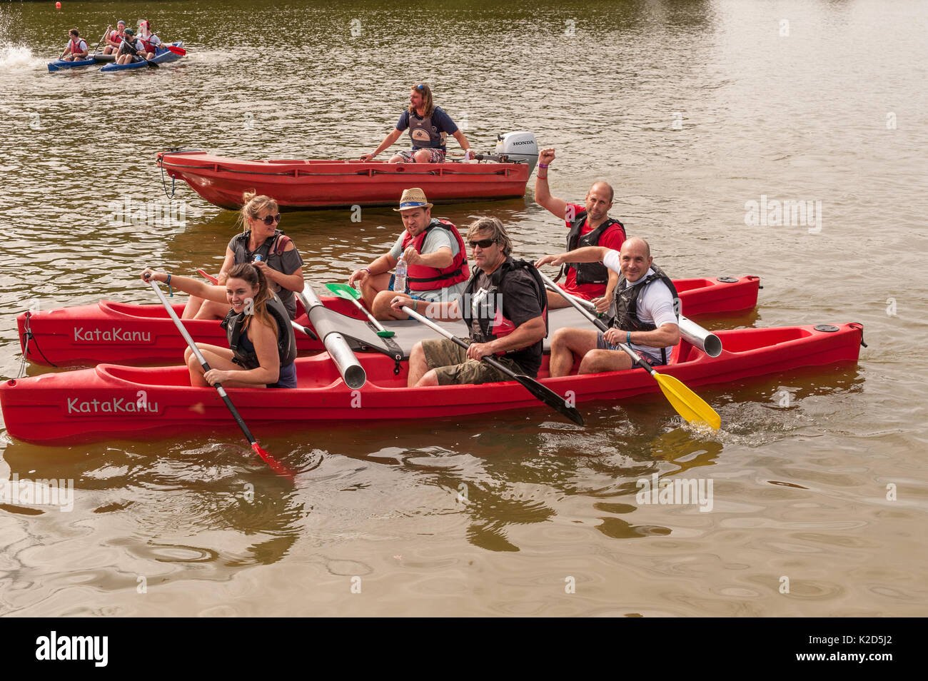 Fancy Dress Boat Race at Ragley Hall Lake at Camper Calling Festival ...