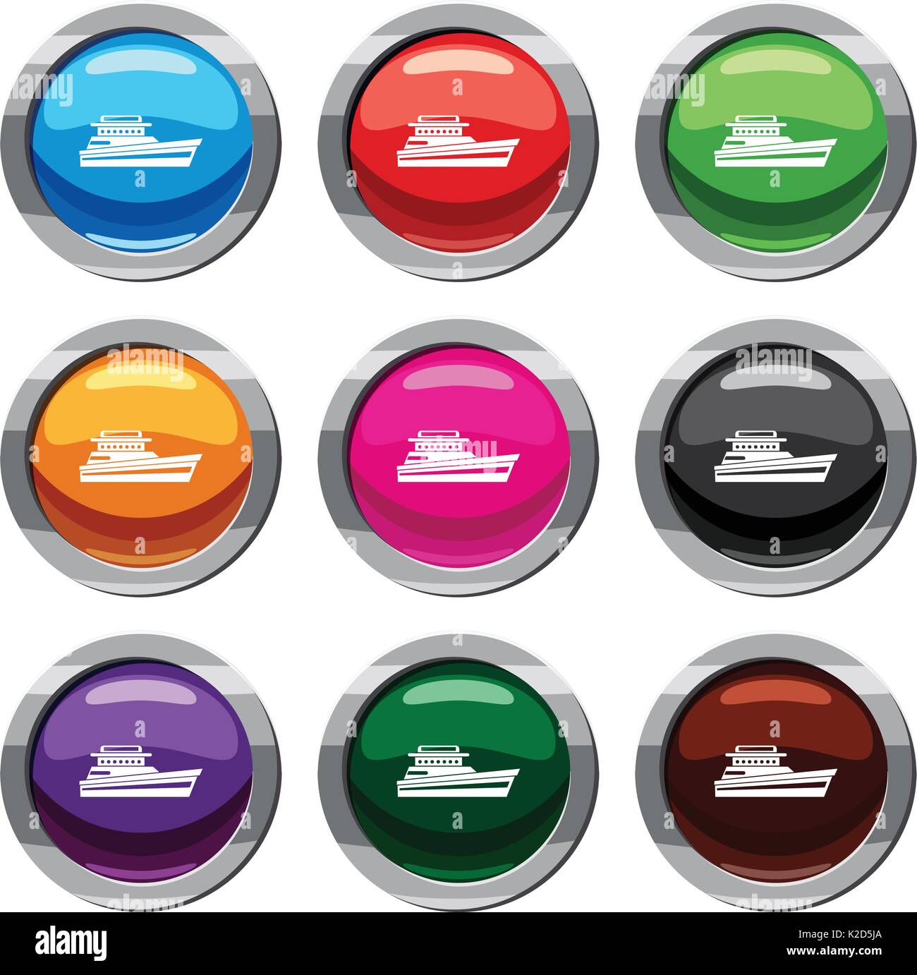 Great powerboat set 9 collection Stock Vector Image & Art - Alamy