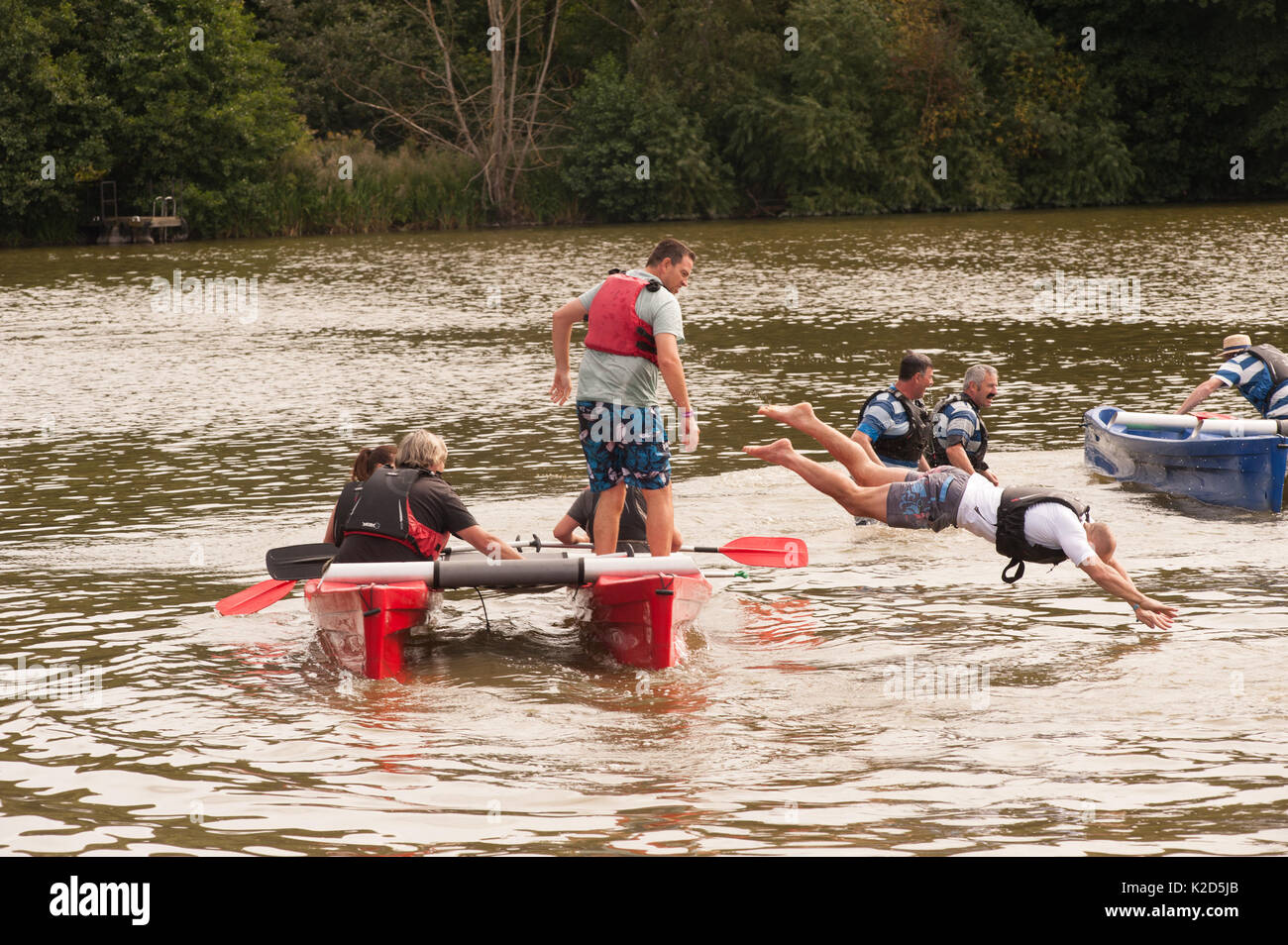 Fancy Dress Boat Race at Ragley Hall Lake at Camper Calling Festival ...
