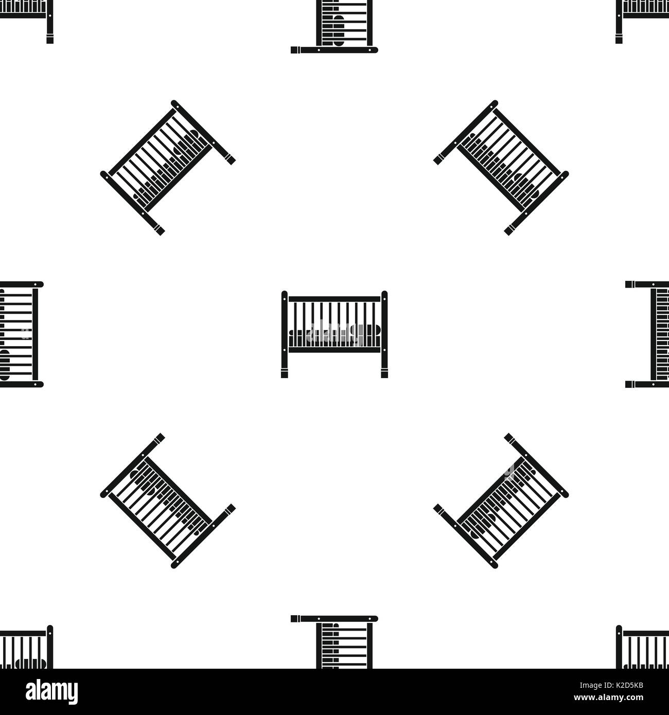Baby bed pattern seamless black Stock Vector Image & Art - Alamy